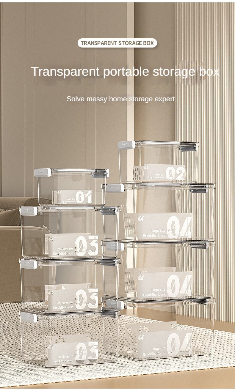 Transparent Transparent Storage Box, Household Plastic Storage Box ...