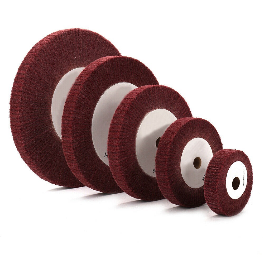(BABYCITY-MY) 4”~12“ Nylon Fiber Flap Polishing Wheel Disc Non-Woven ...