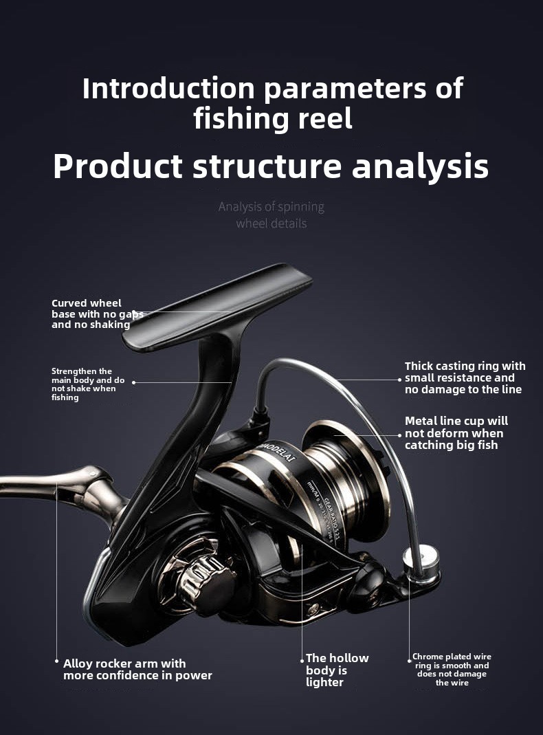 Diaodelai NX All Metal Fishing Wheel Swivel Wheel Fishing Wheel Fishing ...