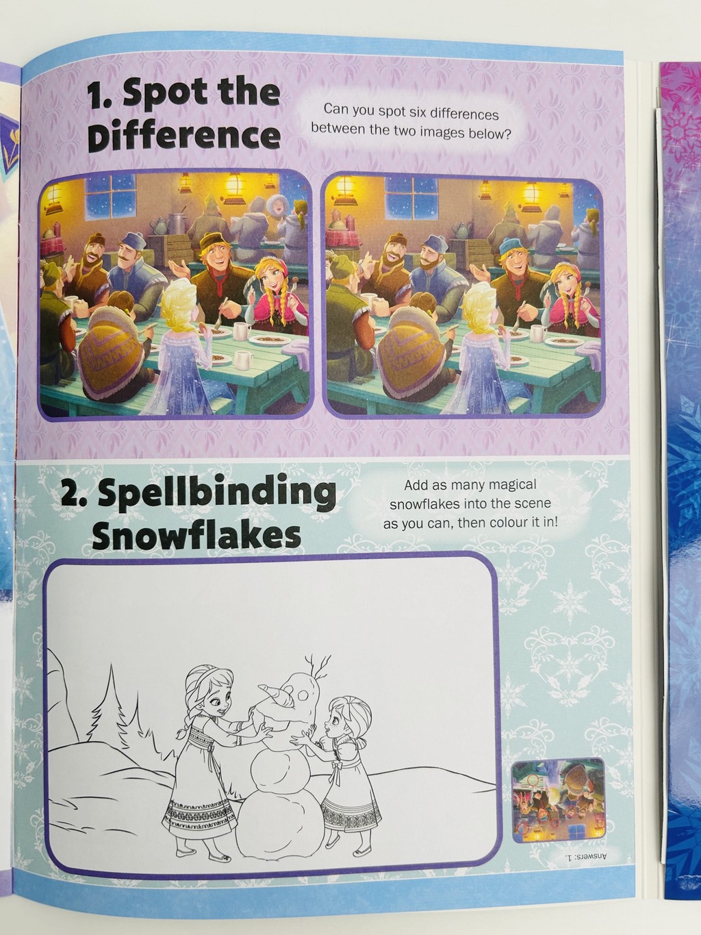 Disney Frozen Bubble Stickers Book With Story & Activity For Kids The ...