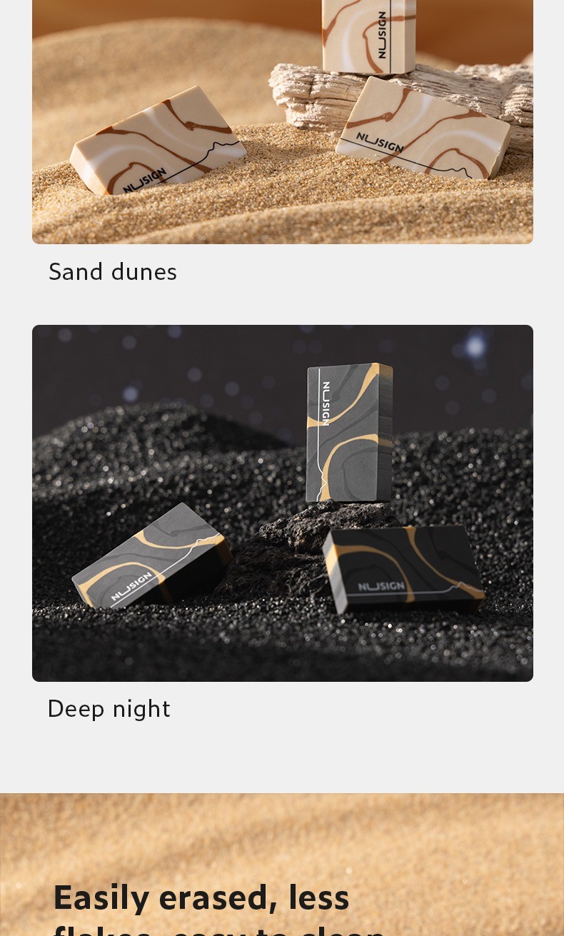 Deli Nusign NATURE series Eraser PVC Pemadam Sekolah Dust-Free Dusters ...