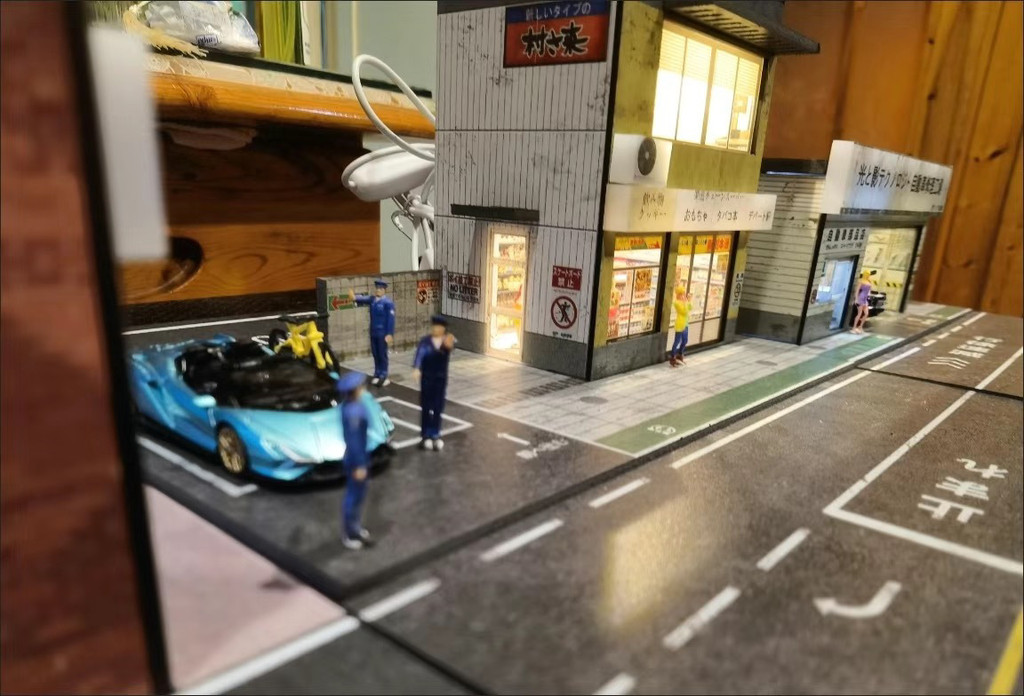 Scene Model 1/64 Two-Layer Shop and Repair Shop Miniature Scene ...