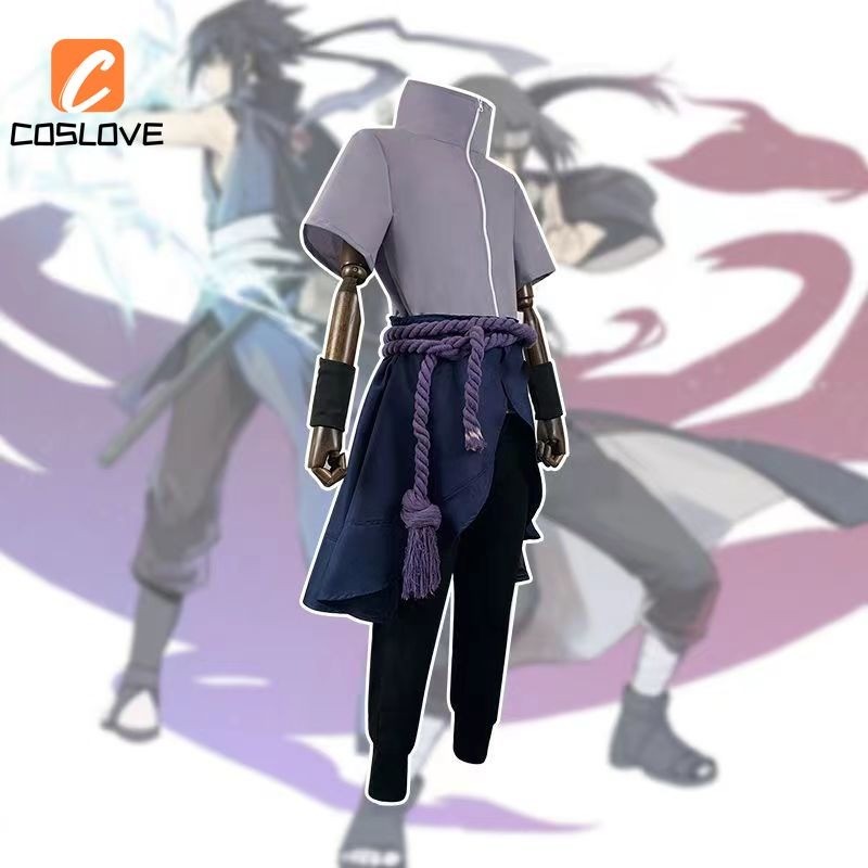 Anime NARUTO Uchiha Sasuke Cosplay Clothing Full Set Costume Suit For ...