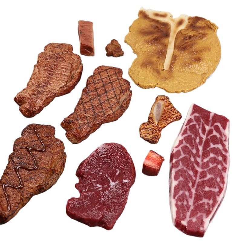 Artificial Beef Steak Model, Fake Beef Pork Belly Simulated PVC Food ...