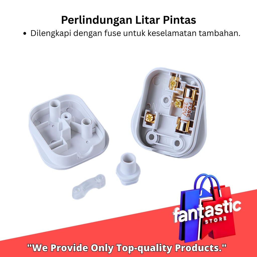 Heavy Duty BS Standard 3 PIN 13A Top Plug PLUGTOP 13A Kepala Plug ...