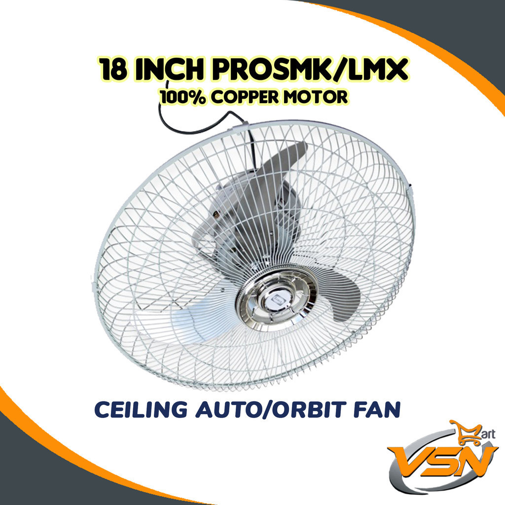 PROSMK LEMAX AF-A18 18 inch AUTO FAN 360° Degree SIRIM Approved KIPAS ...