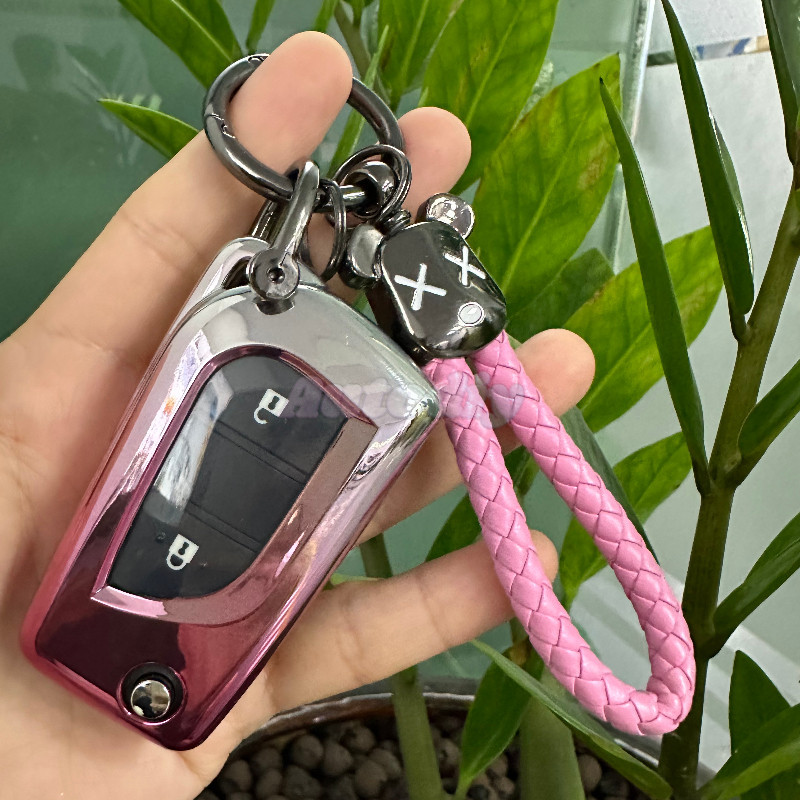 Gradient Color Car Key Case For TOYOTA Revo Altis Hilux Fortuner Innova ...
