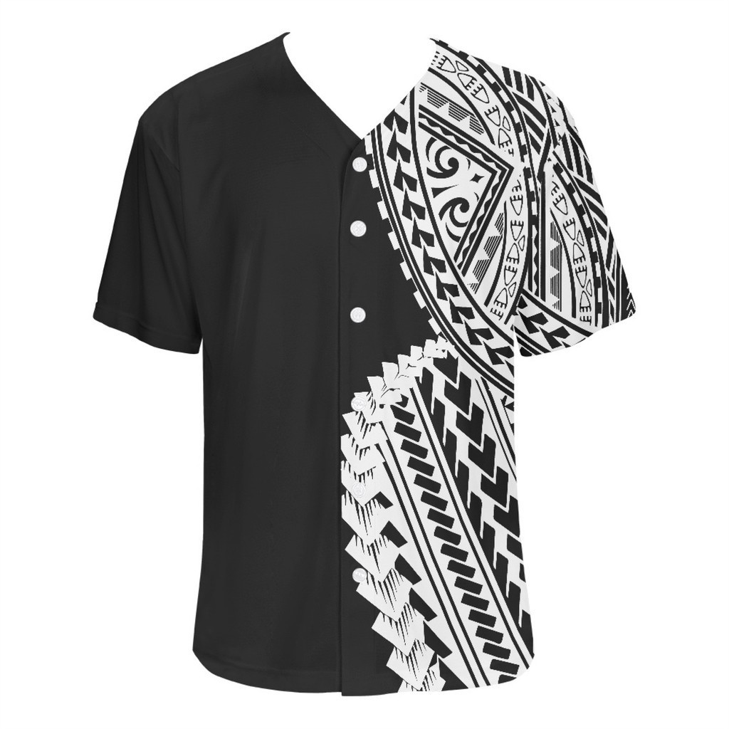 Samoan Style Baseball Uniform Polynesian Pattern Jersey Men's Summer ...