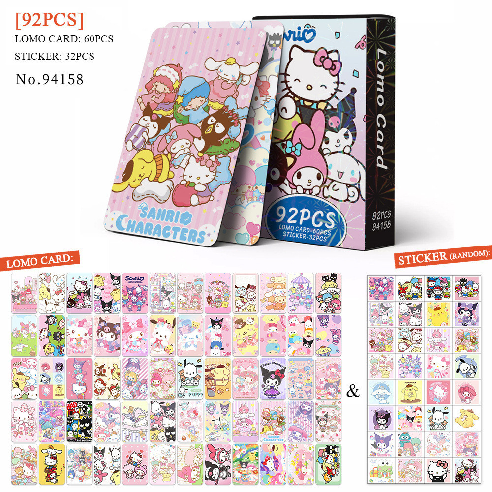 92pcs Sanrio Laser Lomo Card Photo Albums Kuromi Melody Cinnamoroll ...
