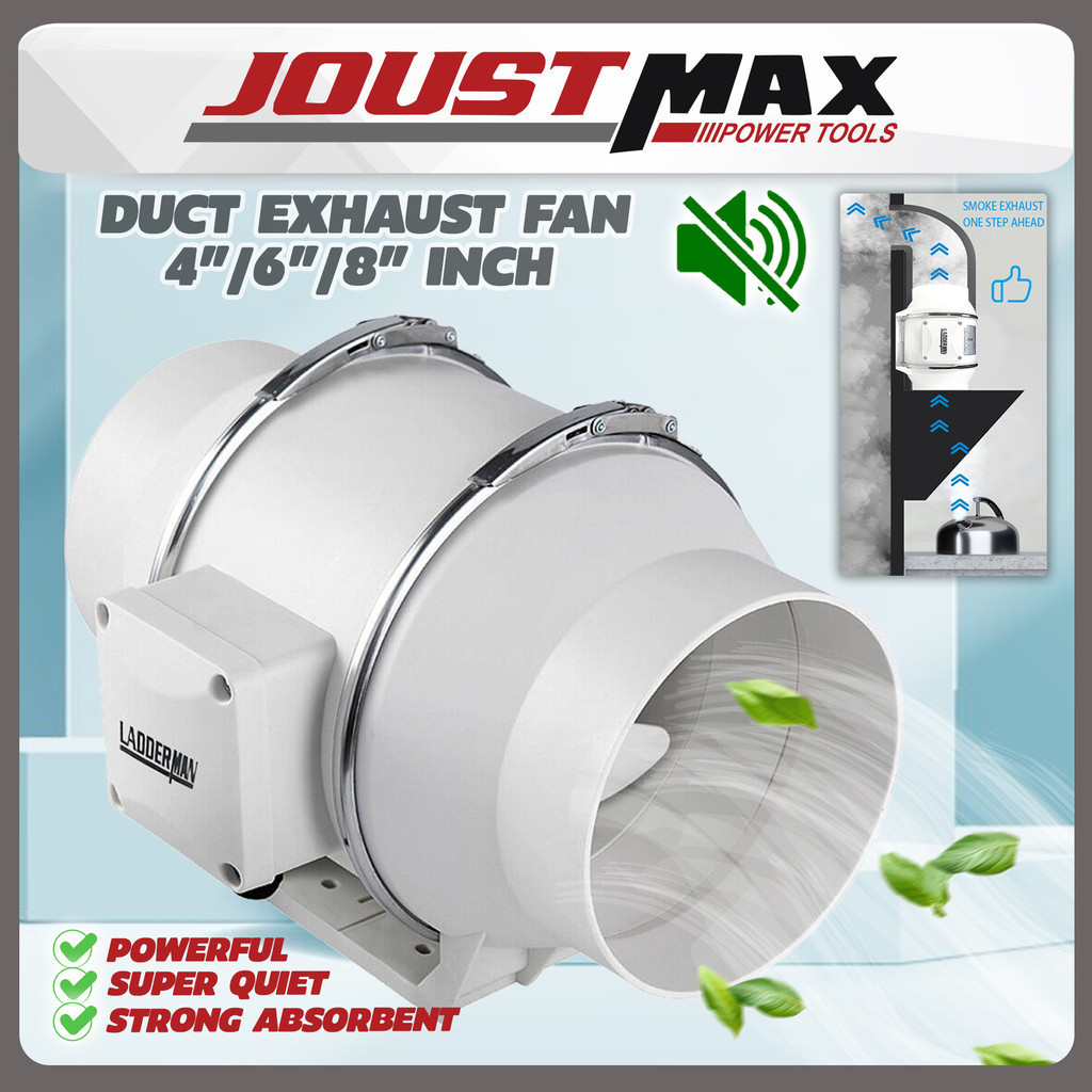 4/6/8 Inch Ladderman Duct Exhaust Fan Diagonal Flow Pressurized Fan ...
