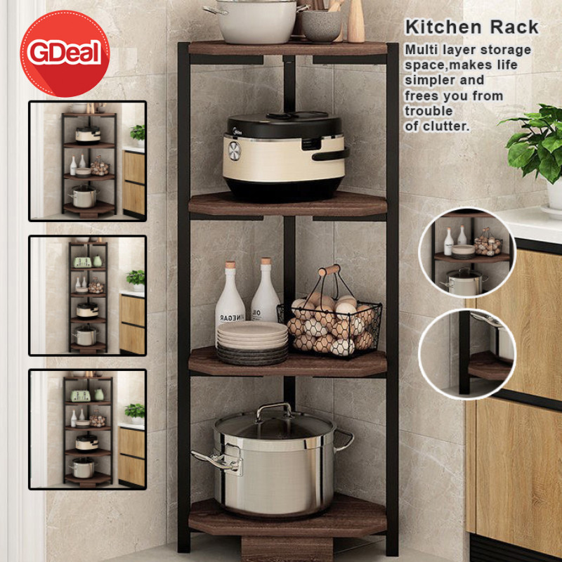 GDeal 4/5 Layer Kitchen Rack Floor Standing Multilayer Corner Cabinet ...