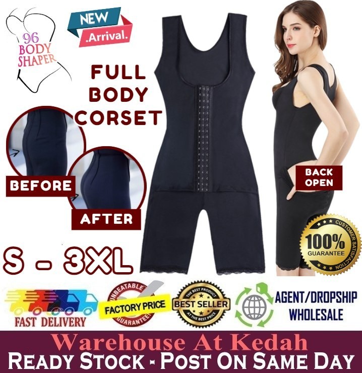 Women Corset Plus Size Full Body Girdle Corsets Waist Slim Butt Lift ...