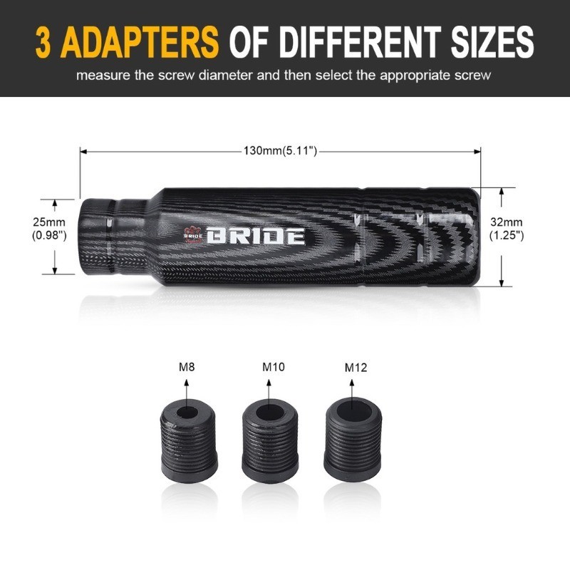 5 Speed Carbon Fiber Style Shift Knob Universal Shape Manual ...