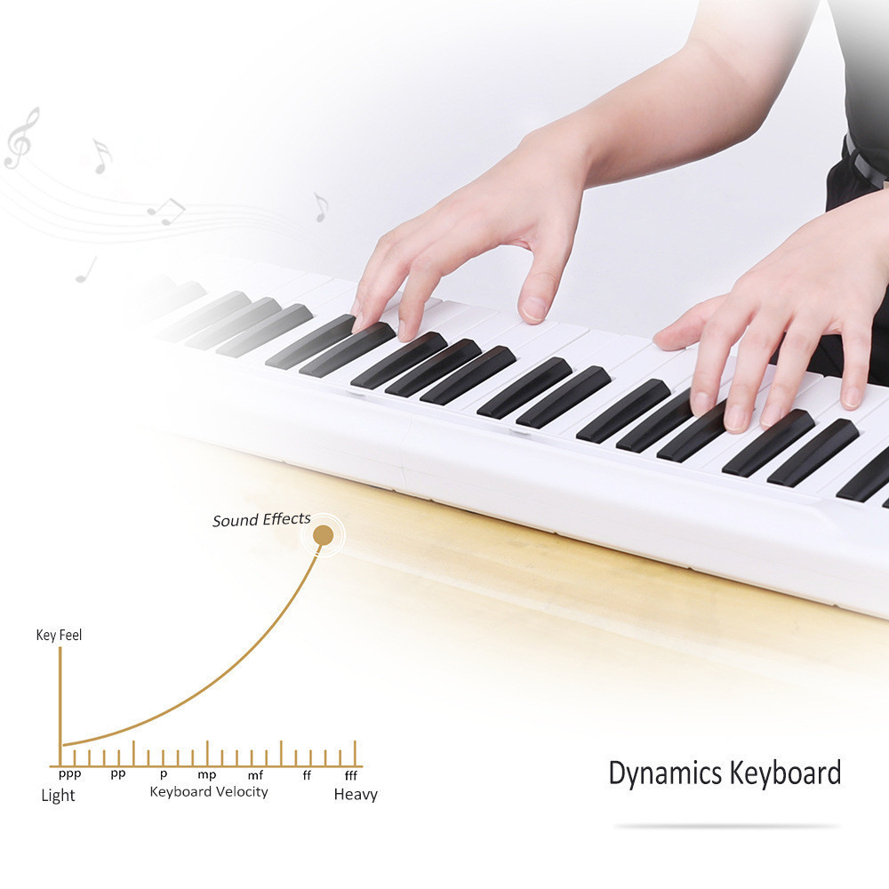 Wersi Folding Piano 88 Key Portable Beginner Practice Keyboard Splicing ...