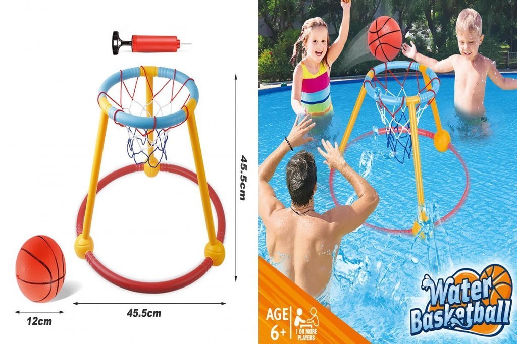 Pool Basketball Ring Game Easy Assembly Pool Game 2-in-1 Floating Pool ...