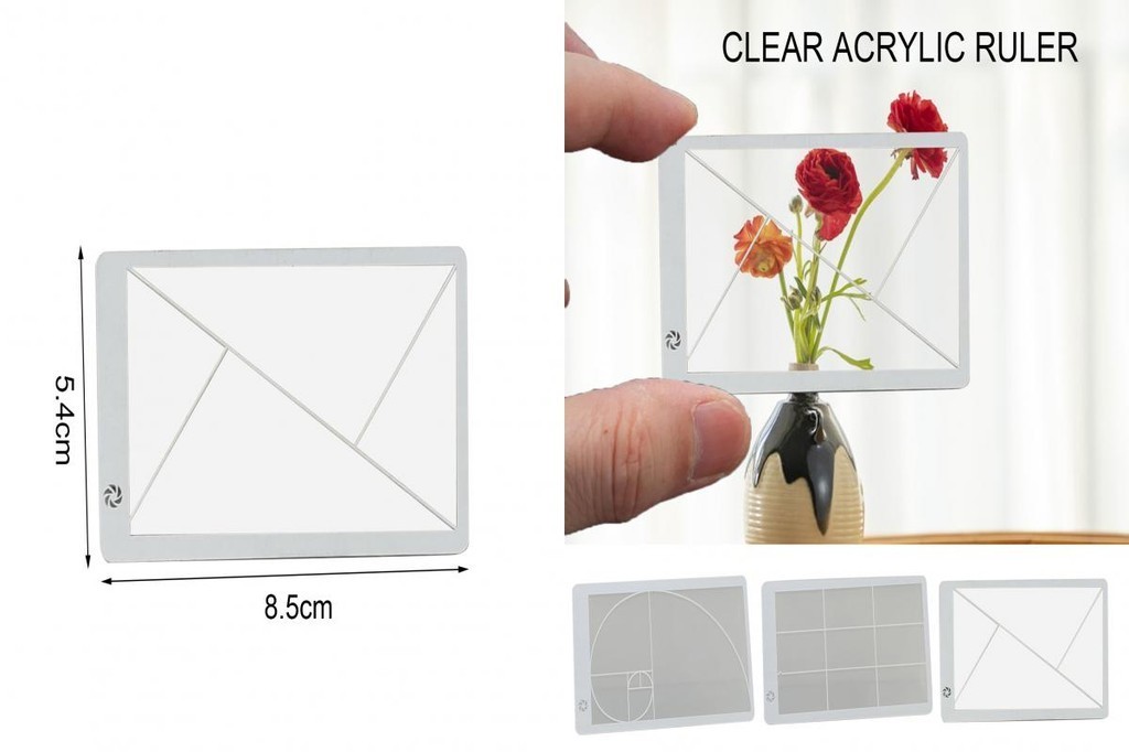 HD Painting Ruler Card Golden Ratio Viewfinder Ruler for Photography ...