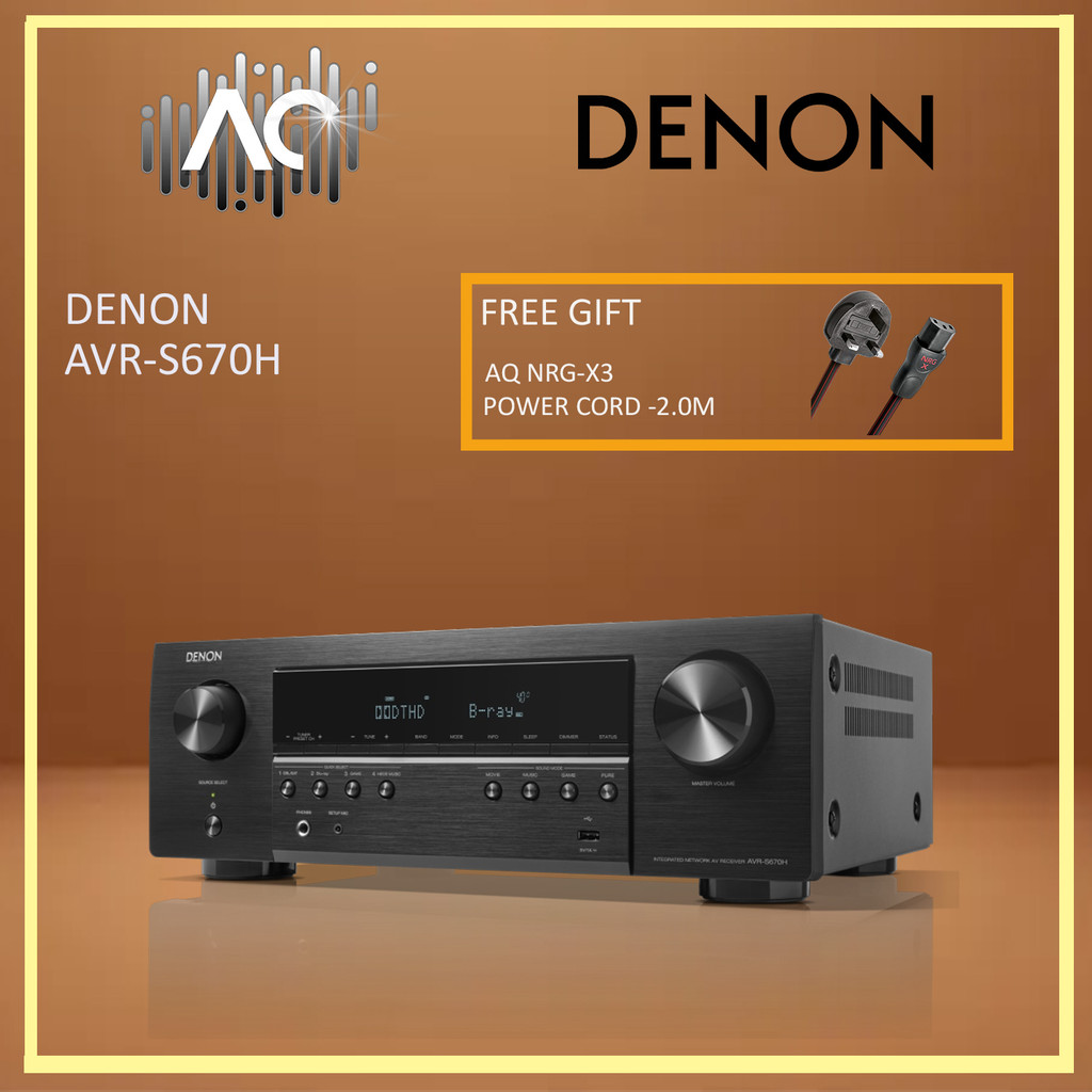 Denon AVR-S670H 5.2 Ch/ 75W 8K AV Receiver (Black)+ Free Gift | Shopee Malaysia