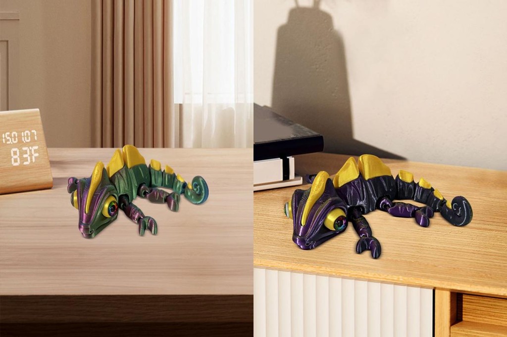 largesize| Colorful Chameleon Figurine Bookshelf Chameleon Sculpture ...