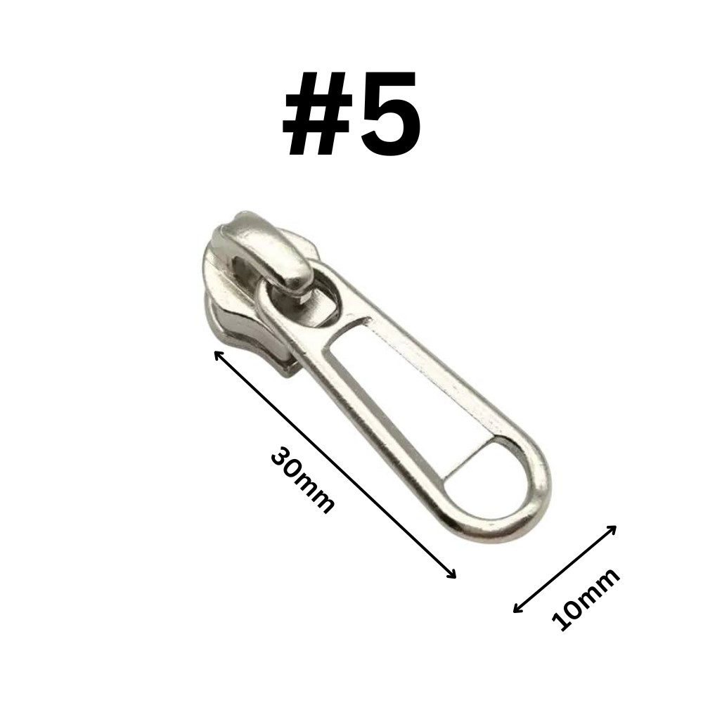 Tebal Zip Potong Zip Nylon Zip Meter Thick Zipper dengan Kepala Zip ...