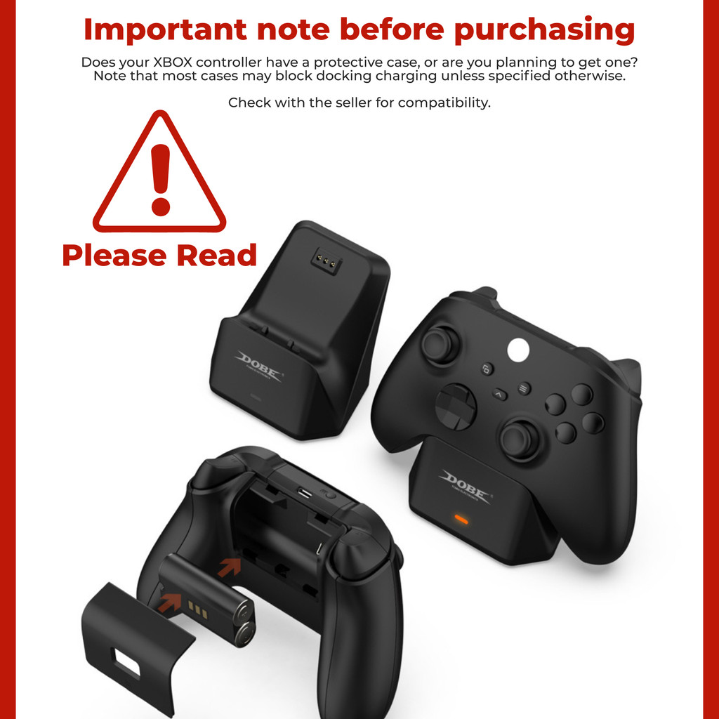 DOBE XBOX Series X/S Charging Dock 1200mAh Rechargeable Battery Charge ...
