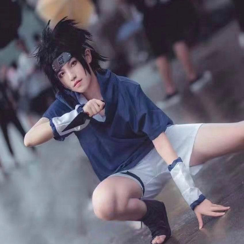 Naruto Sasuke Uchiha Cos Costume Generation Cosplay Junior Suit Clothes ...