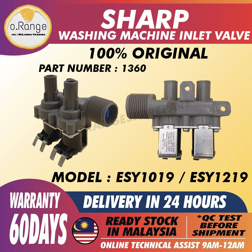 ESY1019 ESY1219 SHARP Washing Machine Water Inlet Valve / INLET COIL ...
