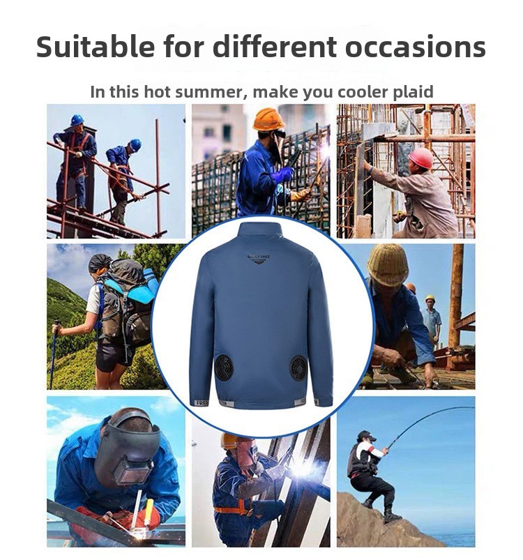 Cooling Fan Jacket with Air Conditioning Function, Long Sleeve Sun ...