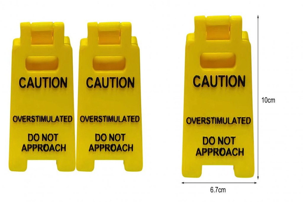 [providence] 3d Printed Desk Sign Sensory Input Sign 2pcs Funny ...