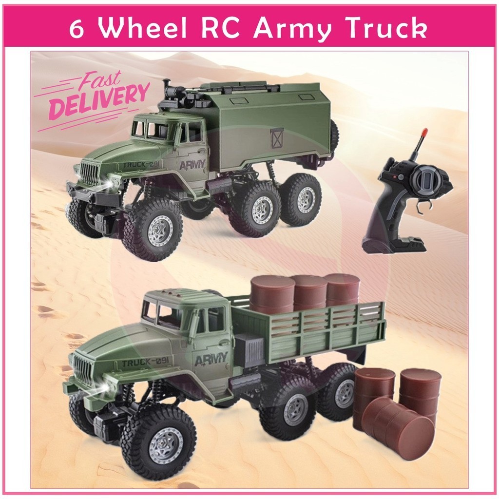 2.4GHz RC 6 Wheel Truck Car Remote Control 1/16 Scale Toys Wheel Drive ...