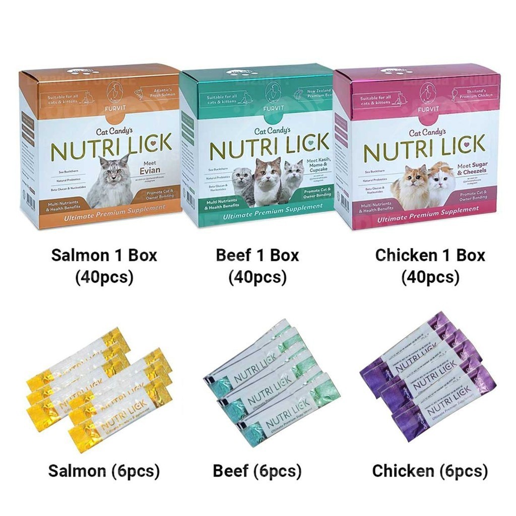 POODEE Pets Furvit Cat Candy Nutri Licks For Cat Pet Vitamin Kucing Cat ...
