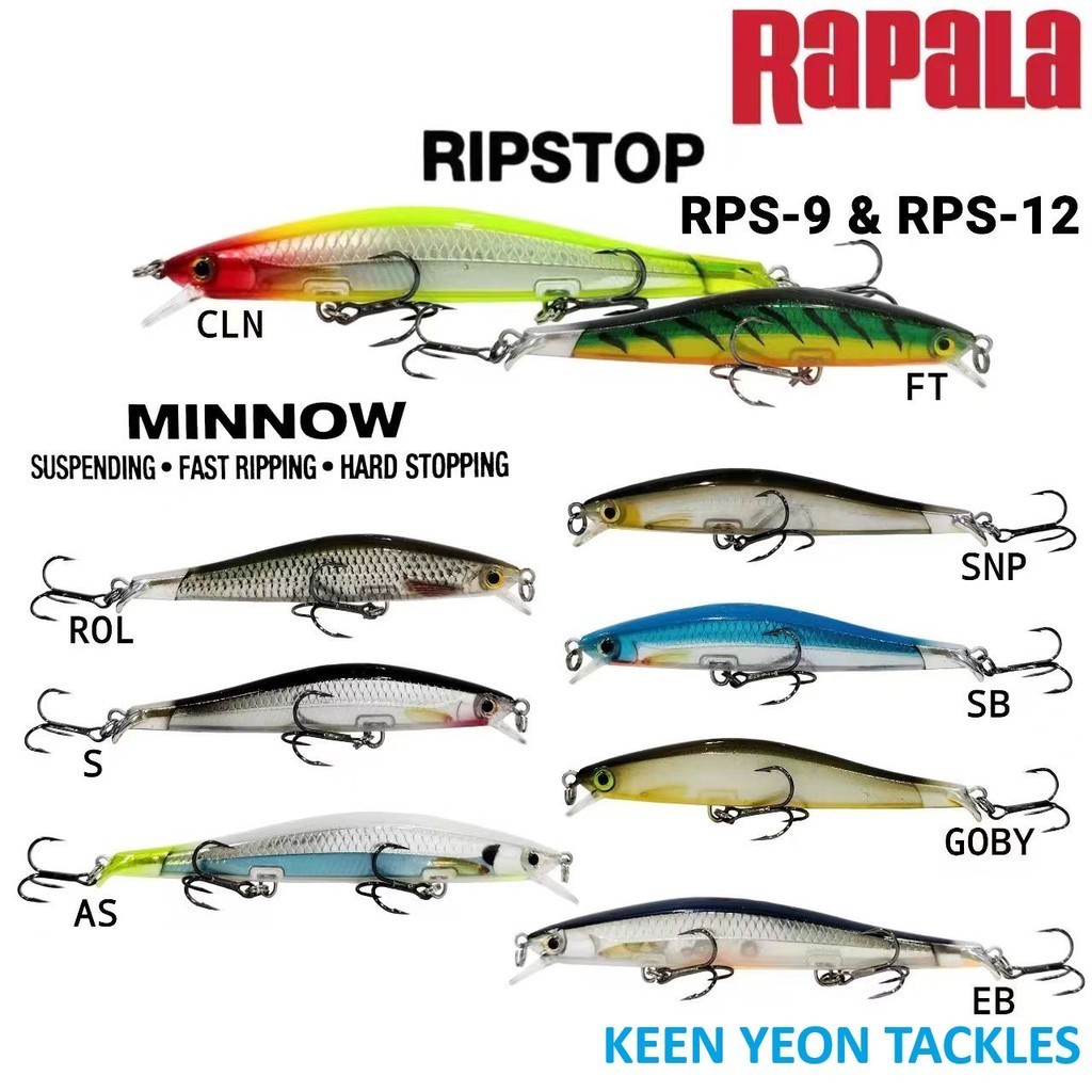 RAPALA RIPSTOP MINNOW LURE RPS-9 & RPS-12 | Shopee Malaysia