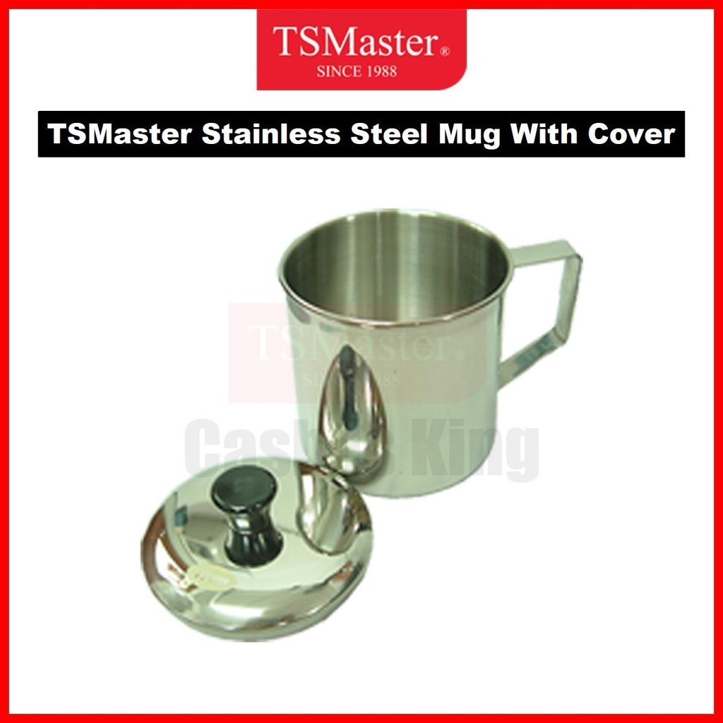 Cash is King TSMaster SUS201 Stainless Steel Mug With Cover /Cawan Besi ...