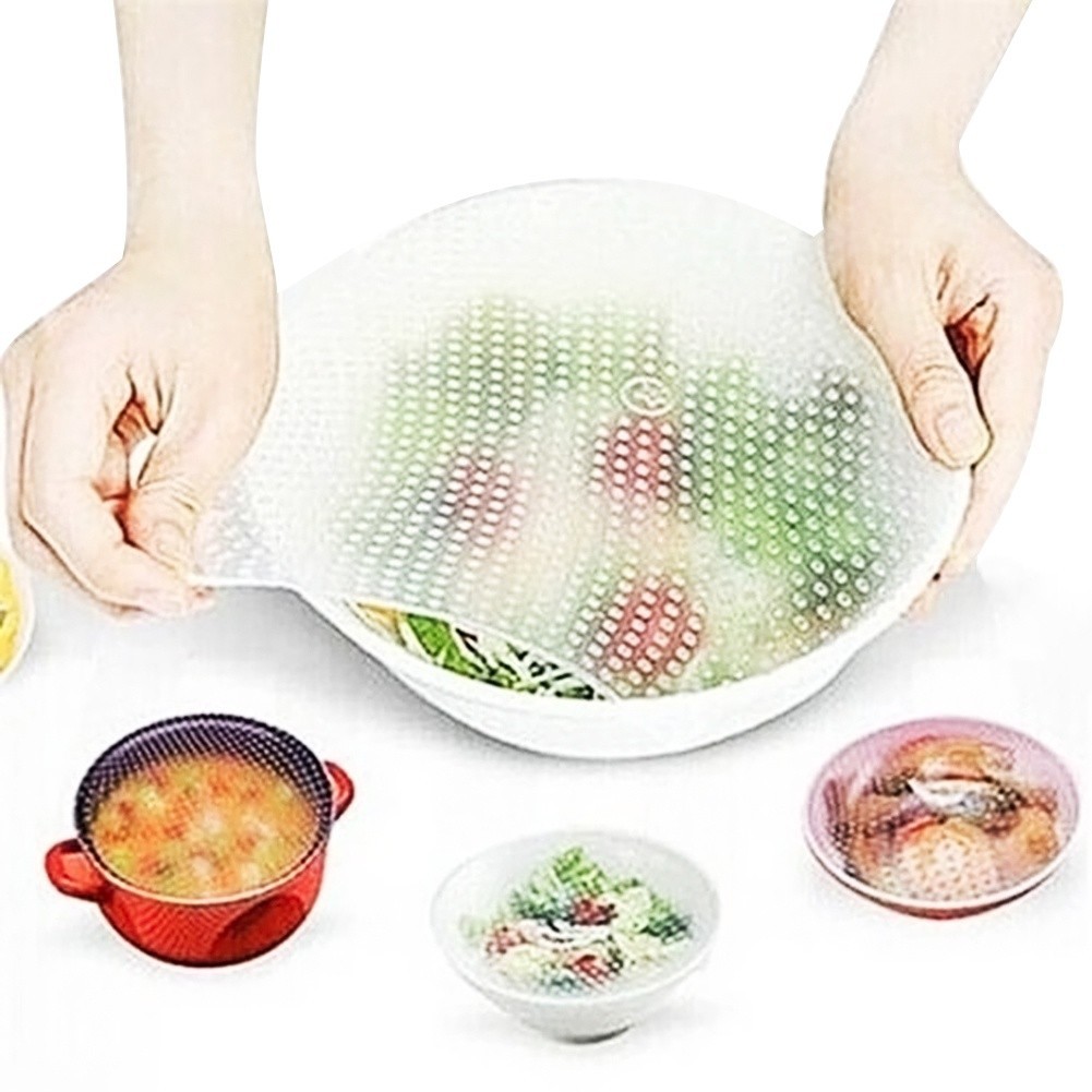 Silicone Food Wrap Reusable Stretchable Lid Refrigerator Food ...