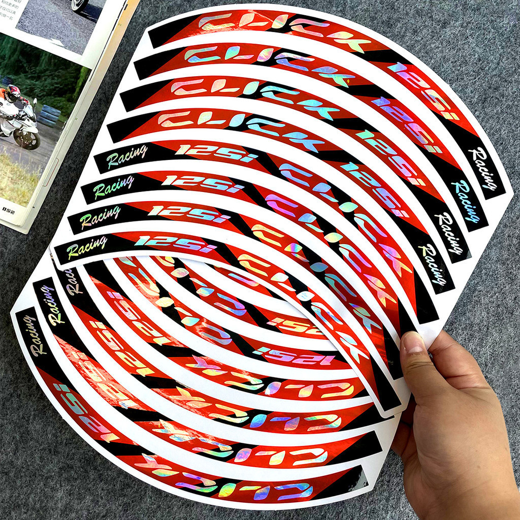 For Honda Click 125i 150i 125 V1 V2 V3 14'' Motorcycle Wheel Rim Stripe ...