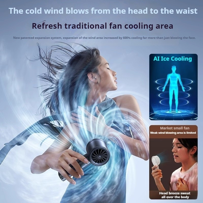 Portable Fan Hand Fan 8000mAh High Speed Handheld Fan 150 Level Strong ...