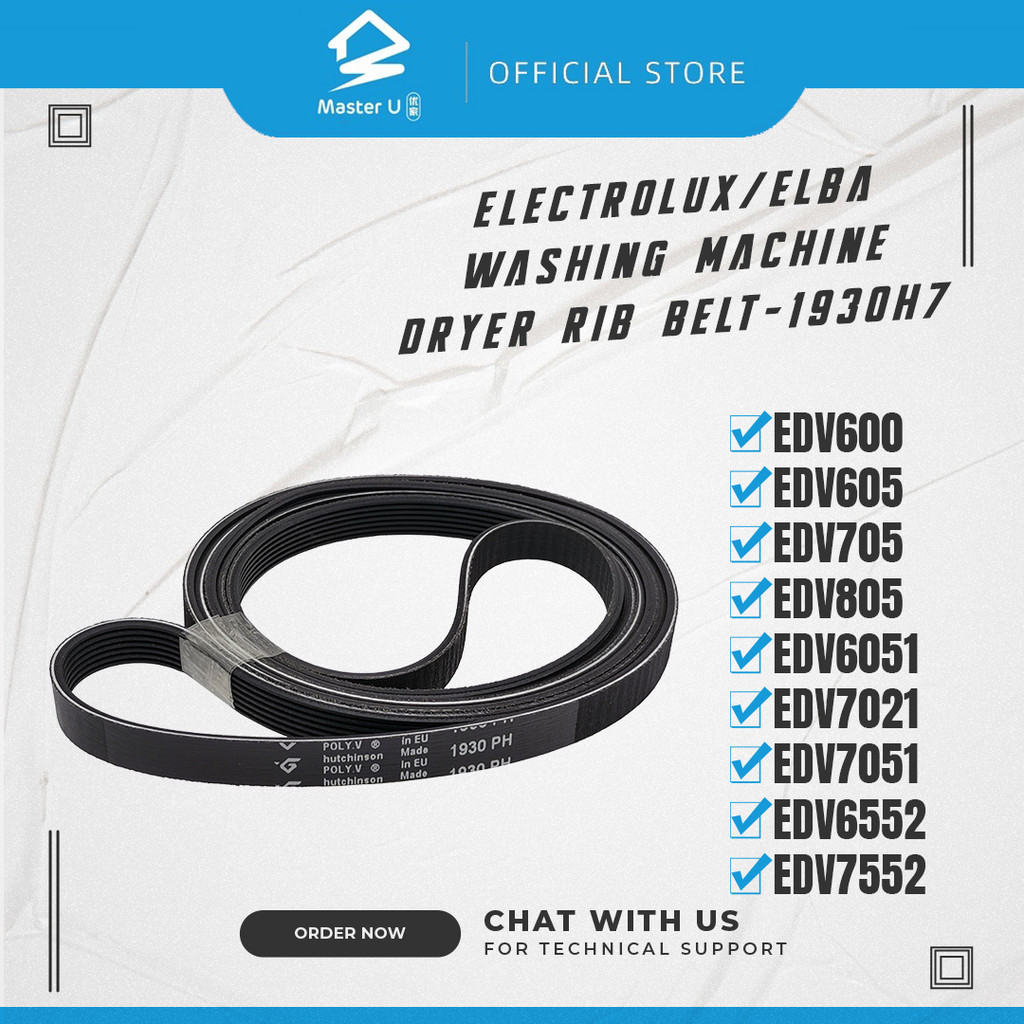 (ORIGINAL) ELECTROLUX / ELBA WASHING MACHINE DRYER RIB BELT 7PH 1930H7 ...