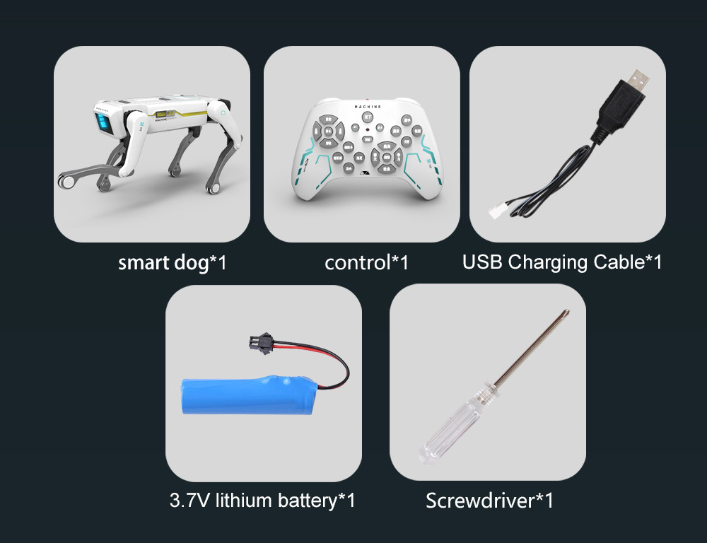 Electric RC Ai Intelligent Robot Dog Multifunction Bluetooth RC ...