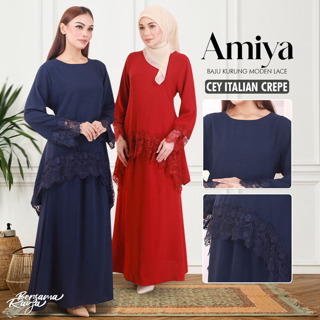 KM Amiya Women Baju Kurung Lace Modern [M6780] | Shopee Malaysia