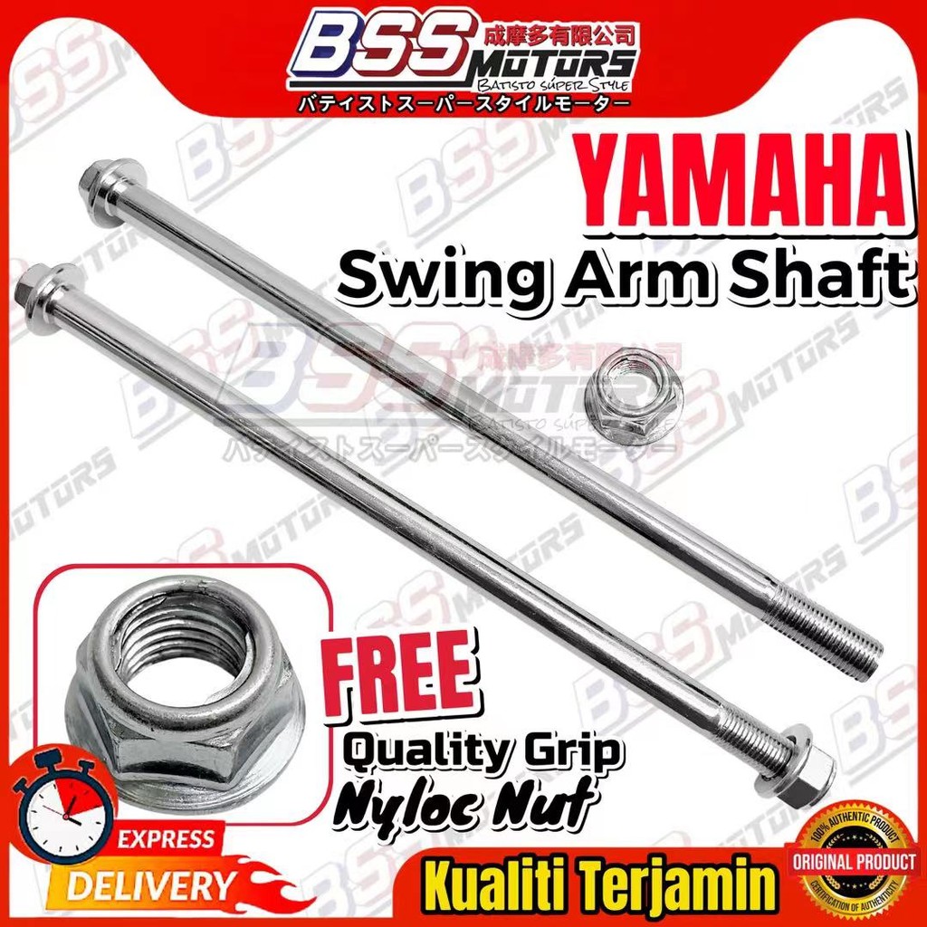 Yamaha Swing Arm Shaft Fork Shaft Sub With Lock Nut LC135 4S 5S Y15ZR ...