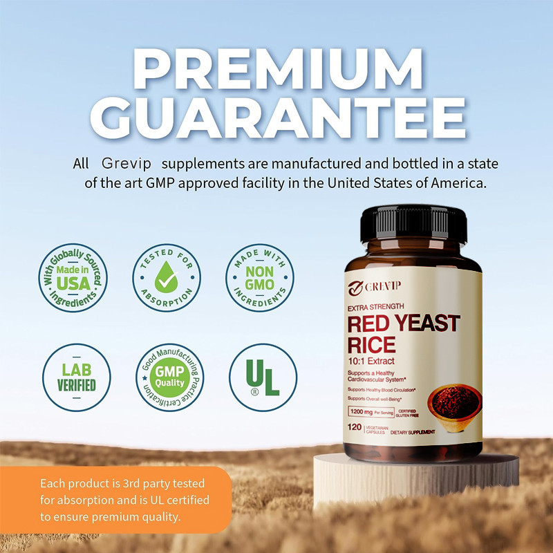 CREVIP Organic Red Yeast Rice Powder, powerfully supporting ...