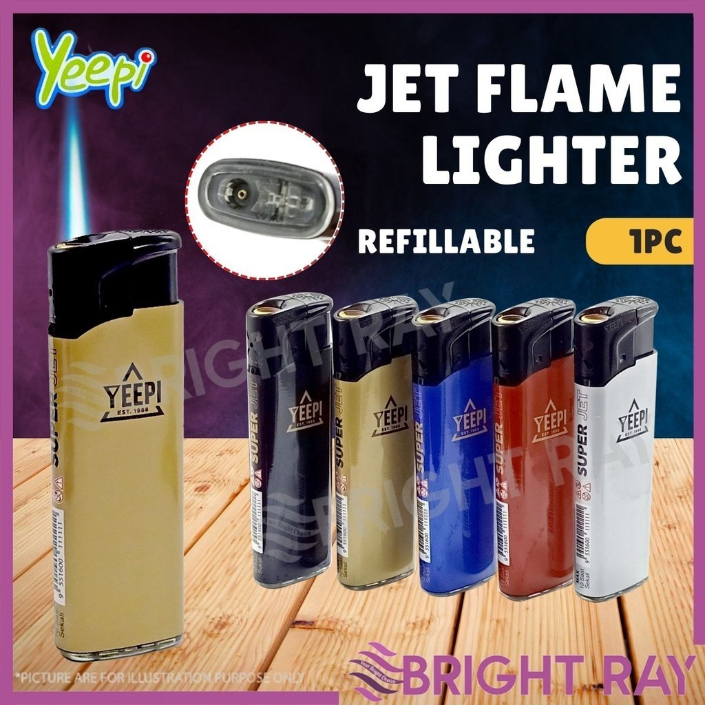 [1 PC] YEEPI 1988 SUPER JET Lighter Refillable Flame Gas Lighter ...
