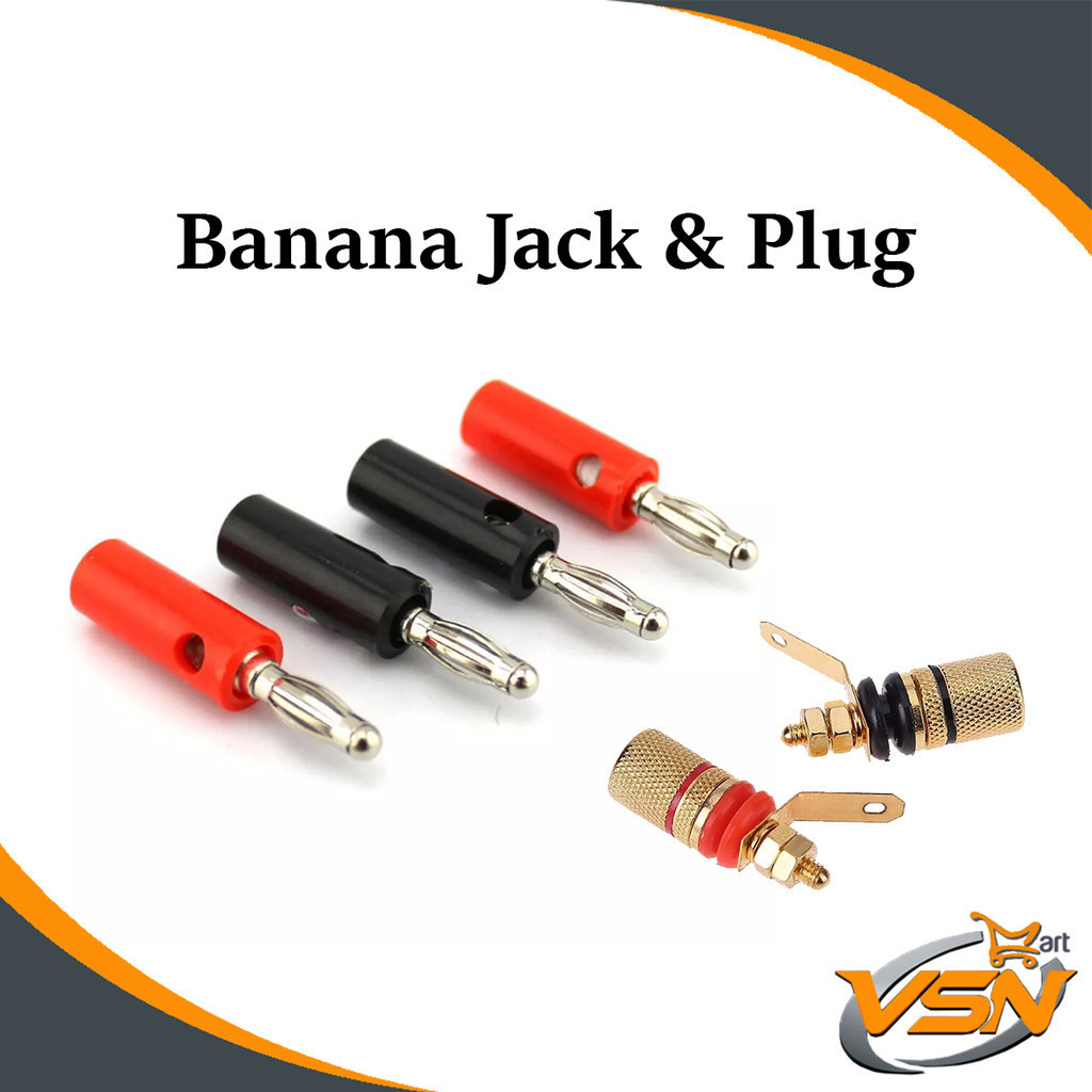10pcs 4mm Banana Jack & Plug Female / Male Socket Connector | Shopee ...