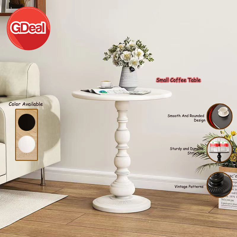 GDeal Balcony Small Round Table Sofa Side Table Small Tea Coffee Table ...