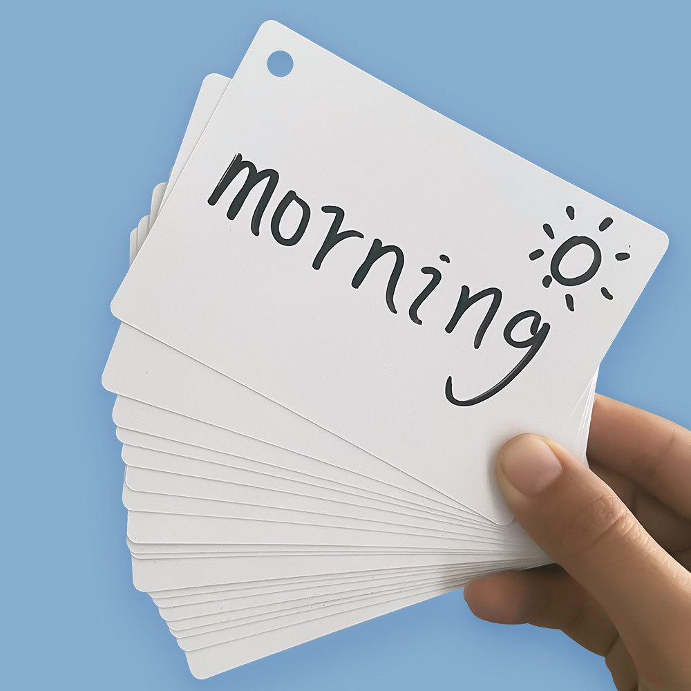 20 pcs Reusable Dry Erase Blank Cards Portable Double-Sided Erasable ...