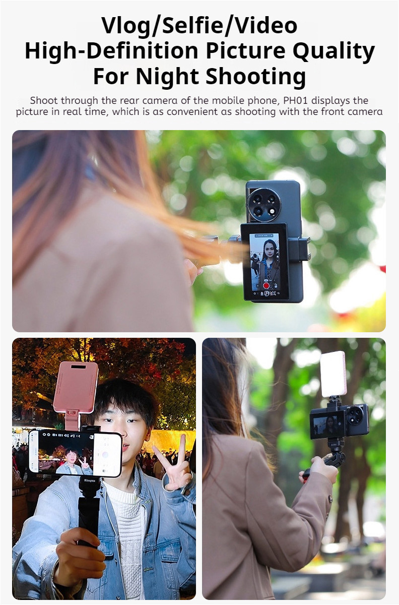 VL-PH01 Max Vlog Selfie Monitor Screen Magnetic Selfie Vlog Flip ...