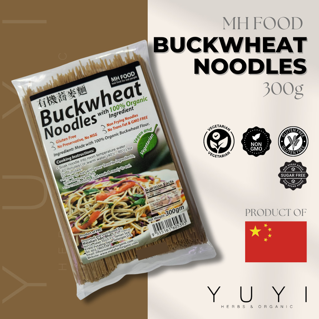 【MH Food】有机荞麦面 100% Organic Buckwheat Noodles - 300g | Shopee Malaysia