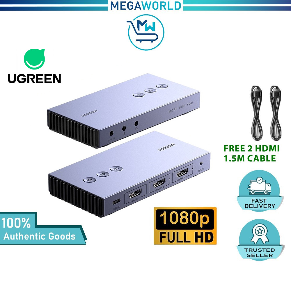 UGREEN Dual Video Capture Card HDMI 1080 Video Grabber Box for PC ...