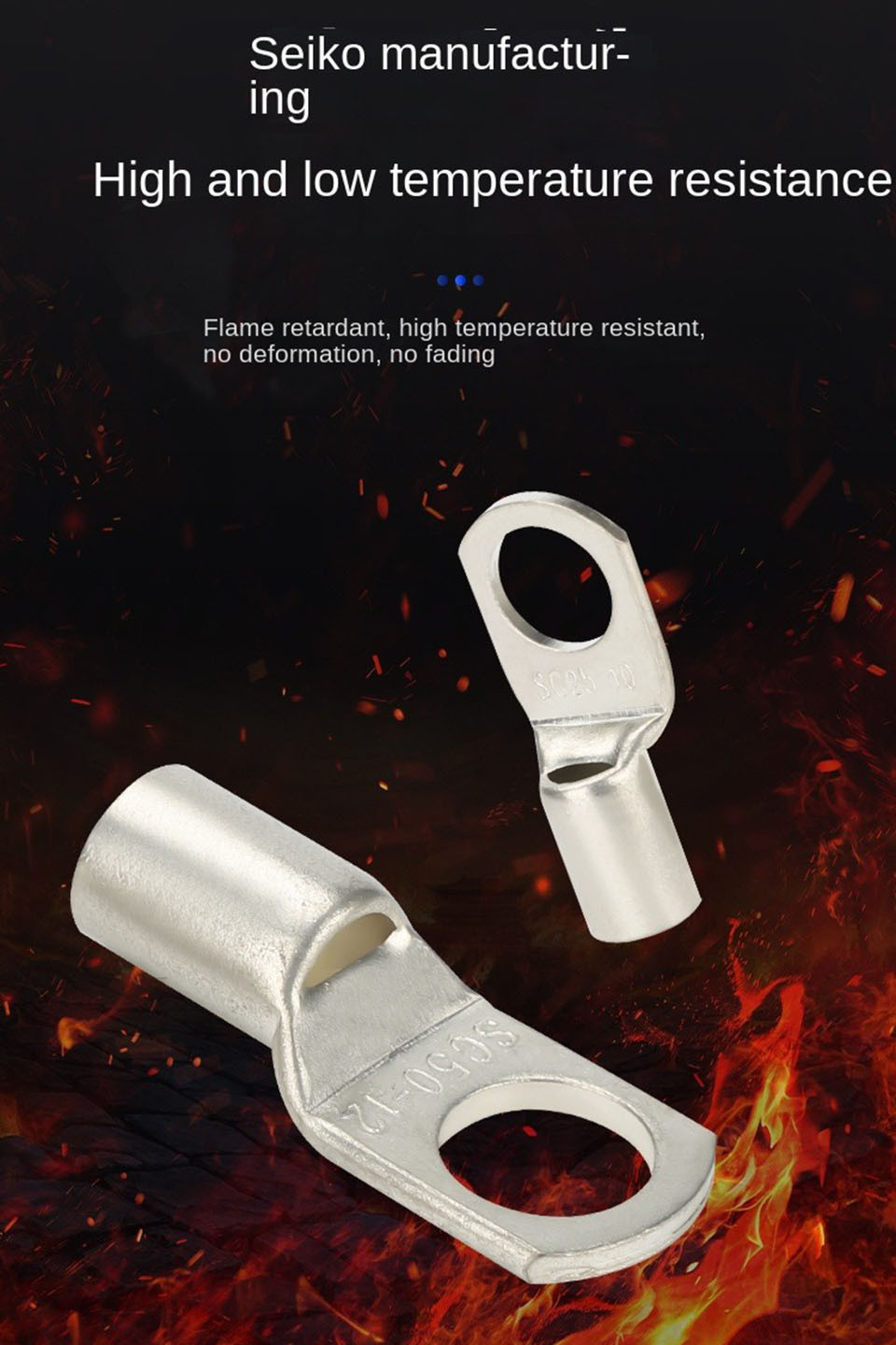 Copper Tinned Cable Crimp Terminals SC Type Wire Connector SC16 SC25 ...