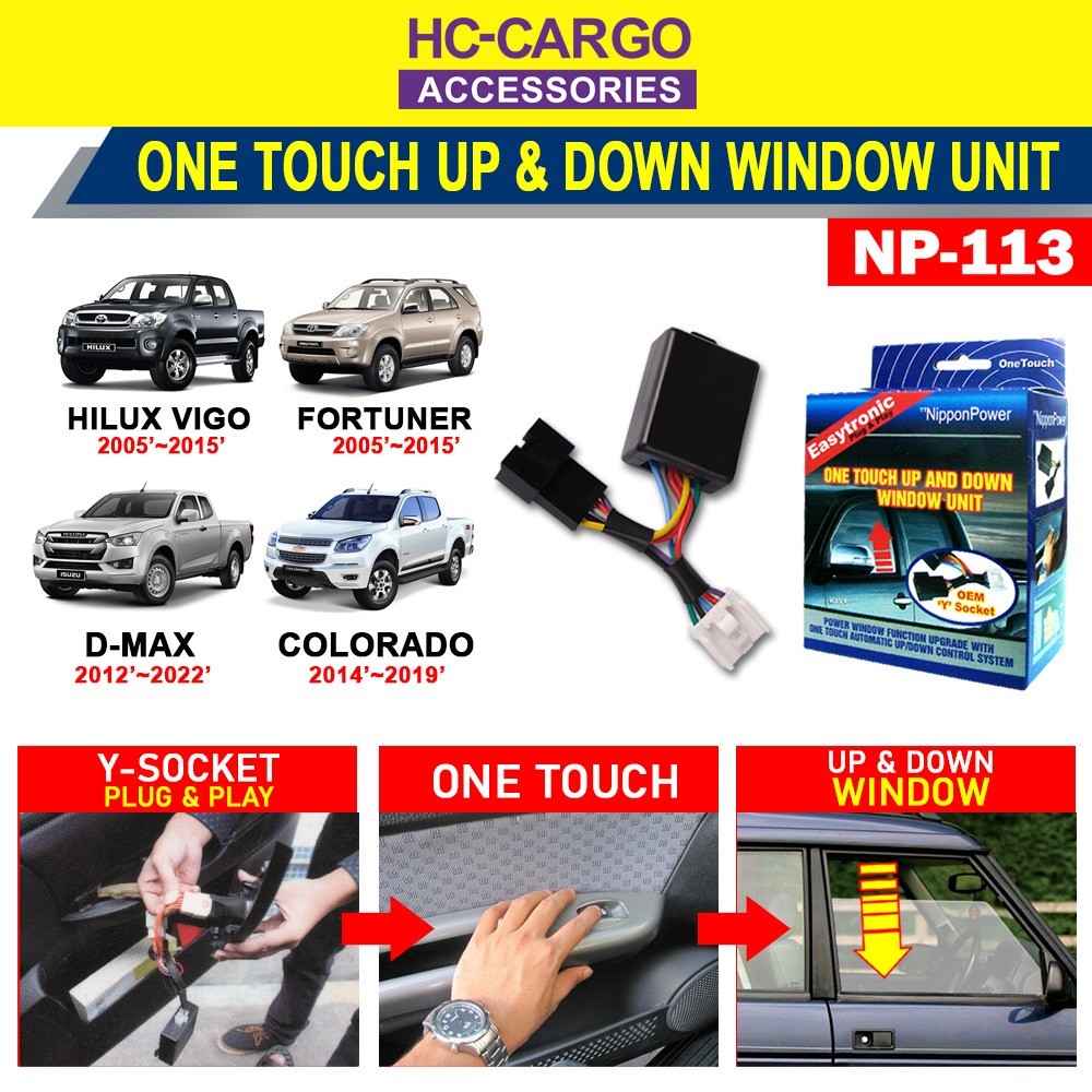 Hilux Vigo Fortuner D-max Colorado One Touch Power Window Automatic Up ...