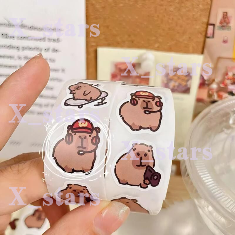 500pcs/Roll Loppy Capybara Kuromi My Melody Sealing Sticker Tapes ...